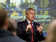 President Albrecht Meets with Colleges