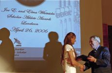 President Albrecht Presents Awards at Whitesides Luncheon